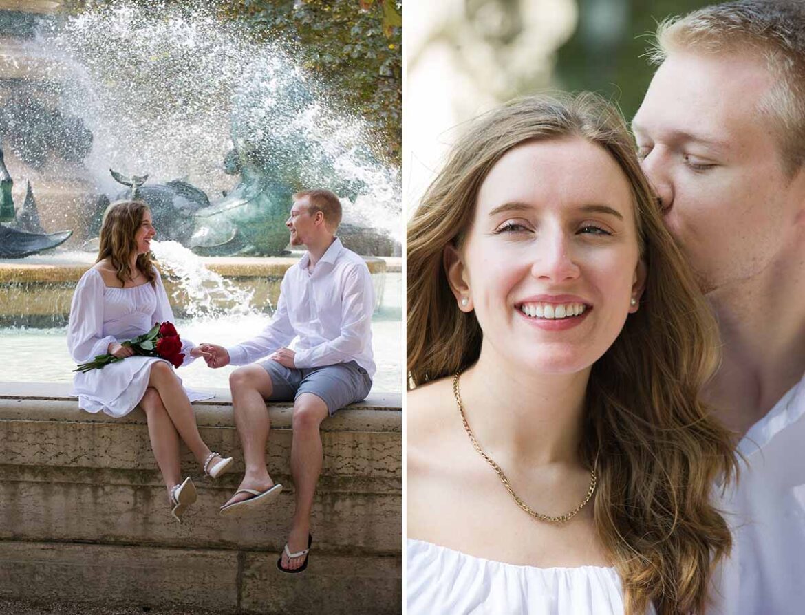 A Classy Engagement Proposal at the Luxembourg Gardens