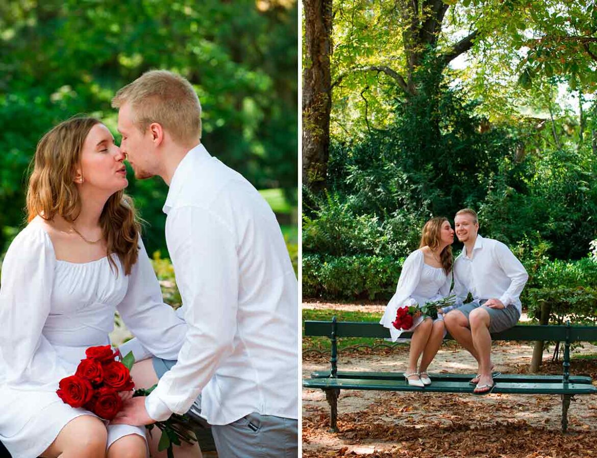 A Classy Engagement Proposal at the Luxembourg Gardens