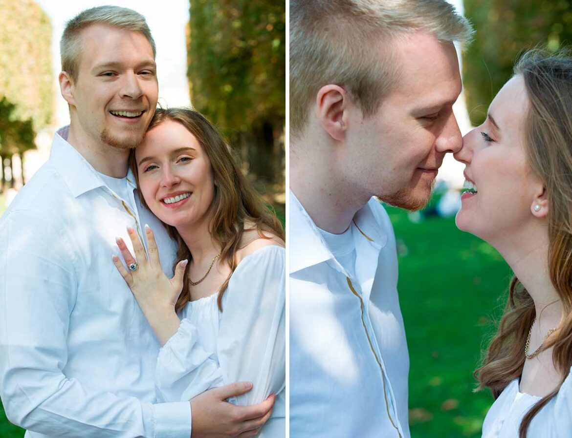 A Classy Engagement Proposal at the Luxembourg Gardens